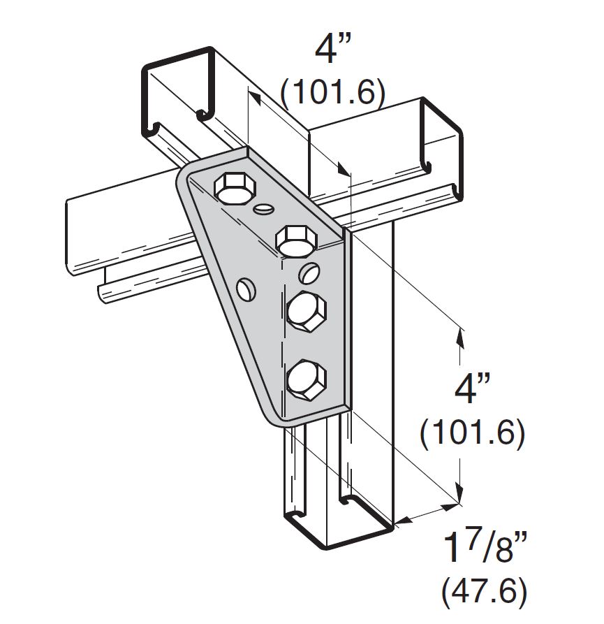 B844 Universal angle bracket HDG