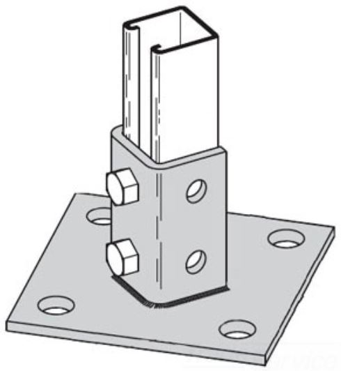 B280 Post Base 1-5/8" 2-hole