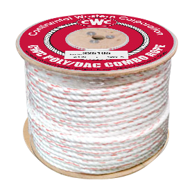 CONT WESTERN 3/8 X 600 POLY DAC ROPE W/ TRACERS