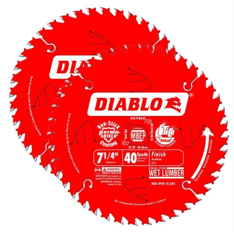 FREUD DIABLO 7-1/4 x 40T FINISH/PLYWOOD SAW BLADEFREUD DIABLO 7-1/4 x ...
