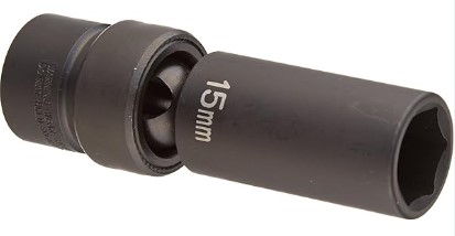 GREY PNEUMATIC 3/8"DR X 15MM SEMI-DEEP UNIVERSAL IMPACT SOCKET