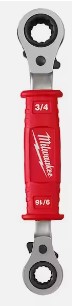 MILWAUKEE 4-IN-1 INSULATED RATCHETING BOX WRENCH