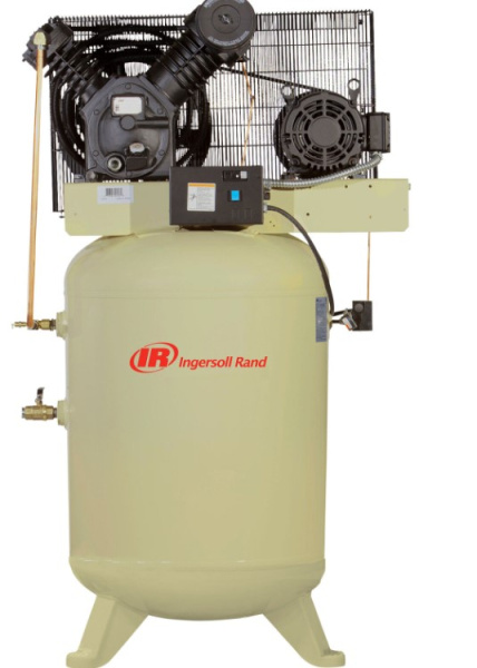 I/R 120 GALLON VERTICAL 10 HP COMPRESSOR 460V THREE PHASE W/START UP KIT