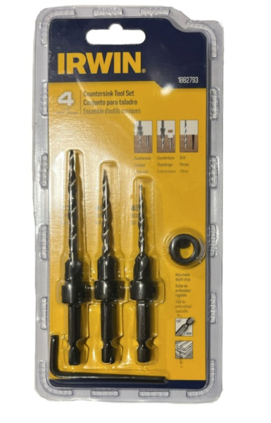 IRWIN SPEEDBOR COUNTERSINK WOOD DRILL BIT, #4