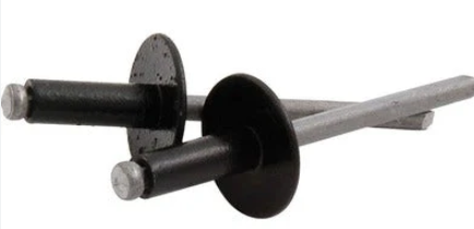 BLACK ALUMINUM RIVET/ALUMINUM MANDREL 3/16 x 14.0-16.0MM
