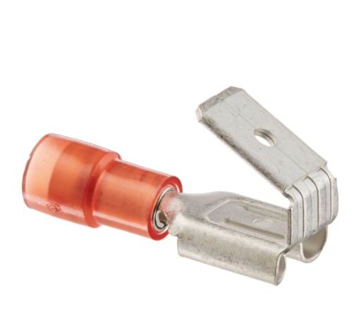 NYLON INSUL PIGGY BACK 14-16 BLUE .250 TAB TERMINAL