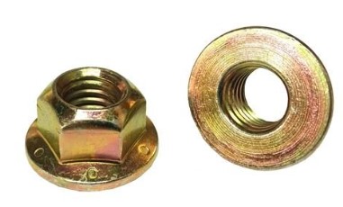 LOCK NUT GR.G FLANGED UNC ZN-YEL 1/4-20