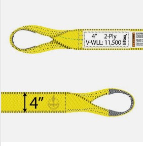 LIFTEX 4" X 30' EYE/EYE 2PLY NYLON SLING RATED @ 11,500# VERTICAL