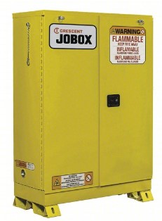 JOBOX 30 GAL FLAMMABLE SAFETY CABINET SELF CLOSING DOORS