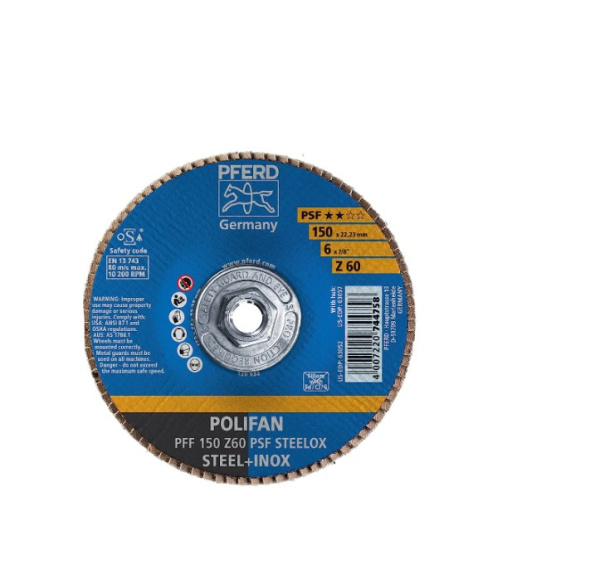 PFERD POLIFAN FLAT ZIRC 6 x 5/8-11*40X