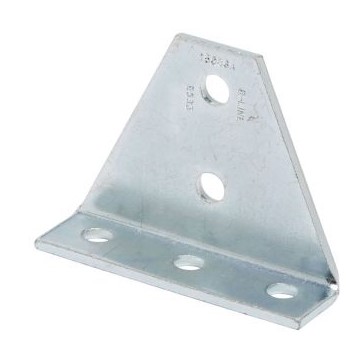 DENALI B533 FIVE HOLE GUSSETTED SHELF ANGLE - PG FINISH