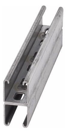 DOMESTIC 304SS H/SLOT BACK TO BACK STRUT 1 5/8X3 1/4 X 20' 12GA