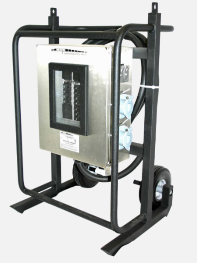 3-PHASE POWER CART 100 AMP 120/208V DIRECT WIRE INPUT 4- 50A 125/250V ...