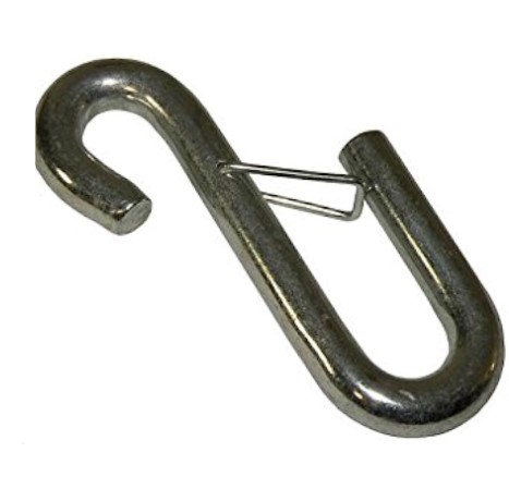 TCI SAFETY CHAIN S-HOOK W/LATCH 3/8 FOR 3/16 CHAIN