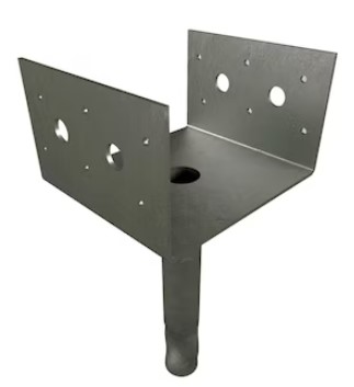 USP EPB6608 ELEVATED POST BASE (6X6) PRIMER FINISH