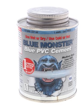 BLUE MONSTER 1-STEP PVC CEMENT - BLUE