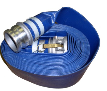 ABBOTT 3" x 50' BLUE PVC LAY FLAT DISCHARGE HOSE ASSEMBLY