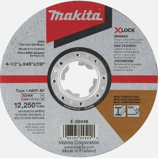 MAKITA X-LOCK 4-1/2" X .045" X 7/8" TYPE 1 GP 60G CUT-OFF WHEEL FOR ...