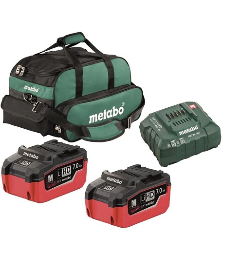 METABO 2X 8.0AH BATTERY START UP KIT W/CHARGER
