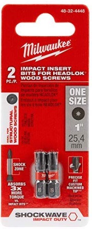 SHOCKWAVE SPIDER DR (HEADLOK) INSERT BIT 2/PKG
