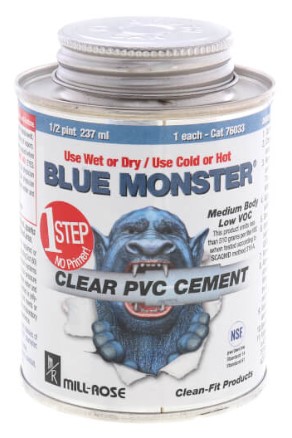 BLUE MONSTER 1-STEP PVC CEMENT - BLUE